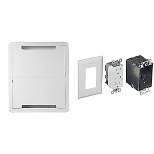 Legrand 17 Inch Dual Purpose Media Enclosure and Power Outlet Surge Protector Kit