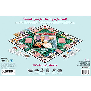 Monopoly: The Golden Girls Board Game | Buy, Sell, Trade Fan-Favorite Locations | Classic Monopoly Game Featuring Golden Girls TV Show Theme | Officially-Licensed Golden Girls Merchandise