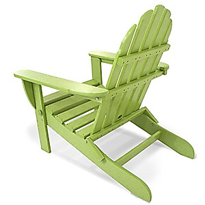 POLYWOOD AD5030LI Classic Folding Adirondack Chair, 29W x 35D x 34H, Lime