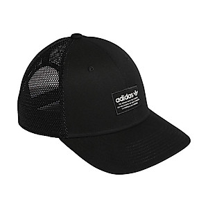 adidas Originals Men's Originals Trefoil Trucker, Black/White, One Size
