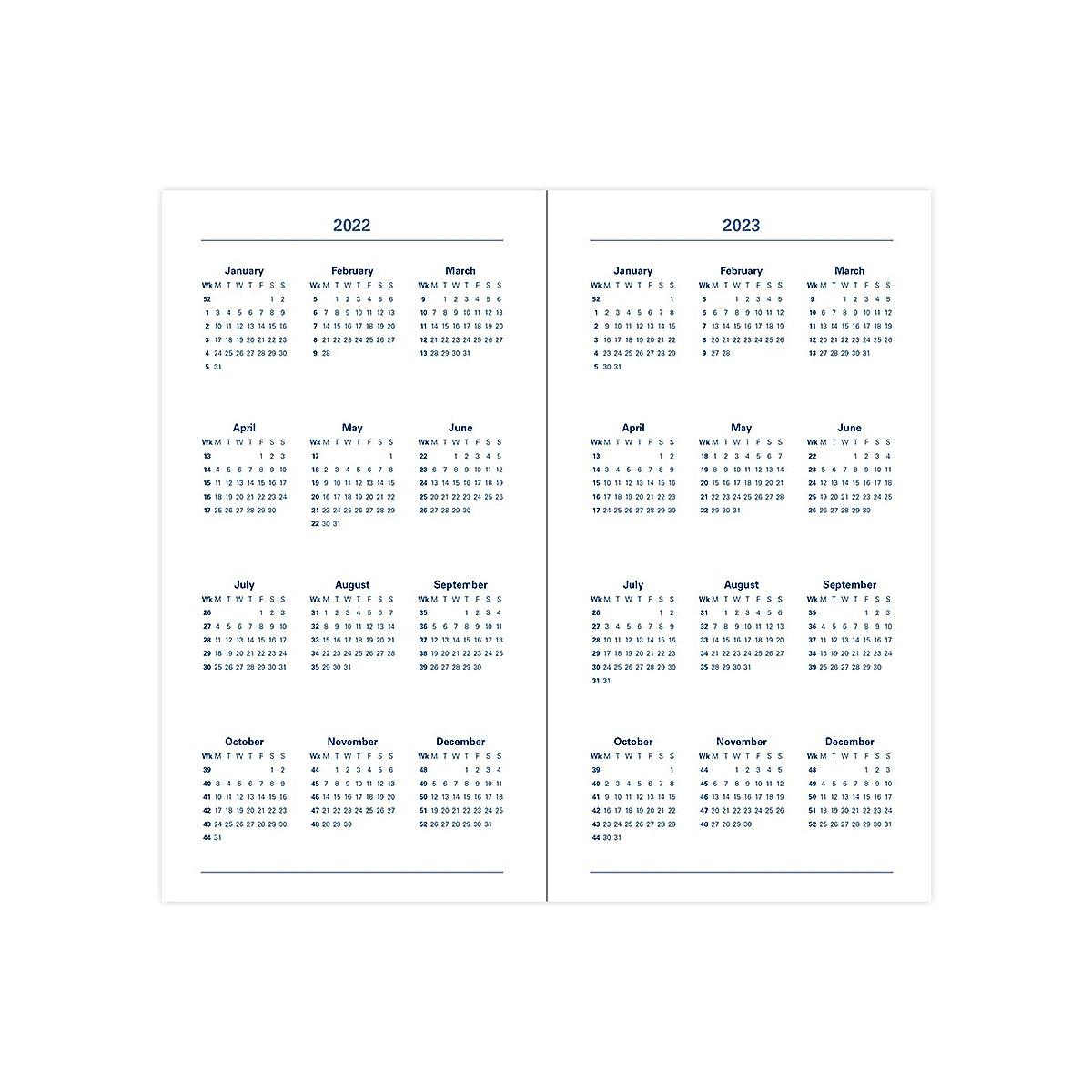 Letts of London Woodland Medium Pocket week to view 2022 diary - purple, (22-082175)