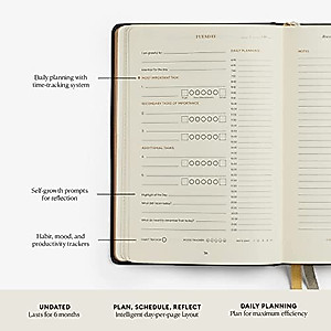 3-Month Productivity Planner, Productivity Tools for Time-Management and Mindfulness, Tear-Out To-Do List, A5 Undated Quarterly Planner, Gray - Intelligent Change