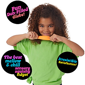 Schylling NeeDoh Teenie Gobs of Globs - Sensory Squeeze Toy - Contains 18 Mini Groovy Globs - 1.25" Wide - Multicolored