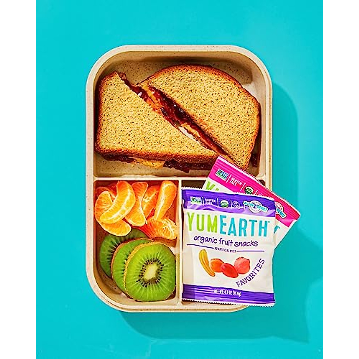 YumEarth Organic Tropical Fruit Snacks - Fruit Gummies Snack Packs, Gluten Free Snacks for Kids - Allergy Friendly, Non-GMO, Vegan, No Artificial Flavors or Dyes - 0.7 oz. (Pack of 35)