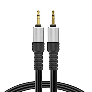 TNP Premium Gold Plated 3.5mm Audio Cable (6 Feet) - Male to Male AUX Auxiliary Stereo Headset Jack Adapter Wire Cord Plug Connector for iPhone iPod iPad, Android Smartphone Tablet, Home Car System