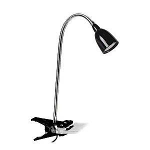 Newhouse Lighting Painted Black Metal Flexible Clamp-Style LED Desk Lamp in 3000K Warm White Color Temperature with Power Adapter and 6 ft. Power Cord