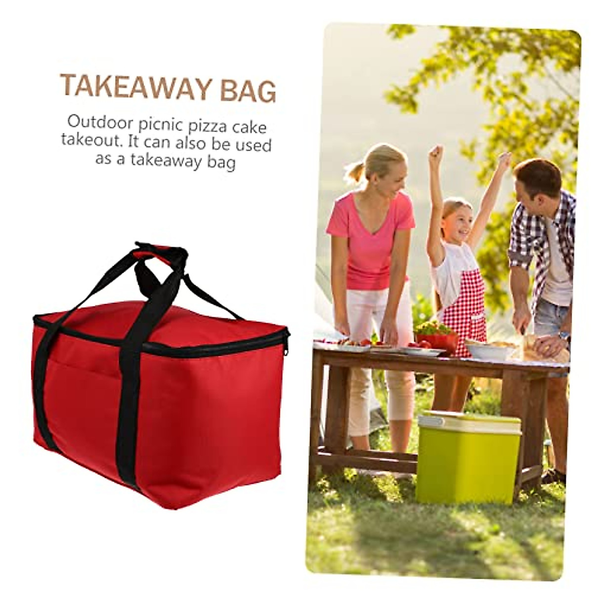 Baluue Pizza Cake Insulation Camping Heater Packing Bags for Suitcases Shopping Bags for Groceries Hot Food Delivery Bags Insulated Food Delivery Bag Insulated Pizza Delivery Bags Red Car