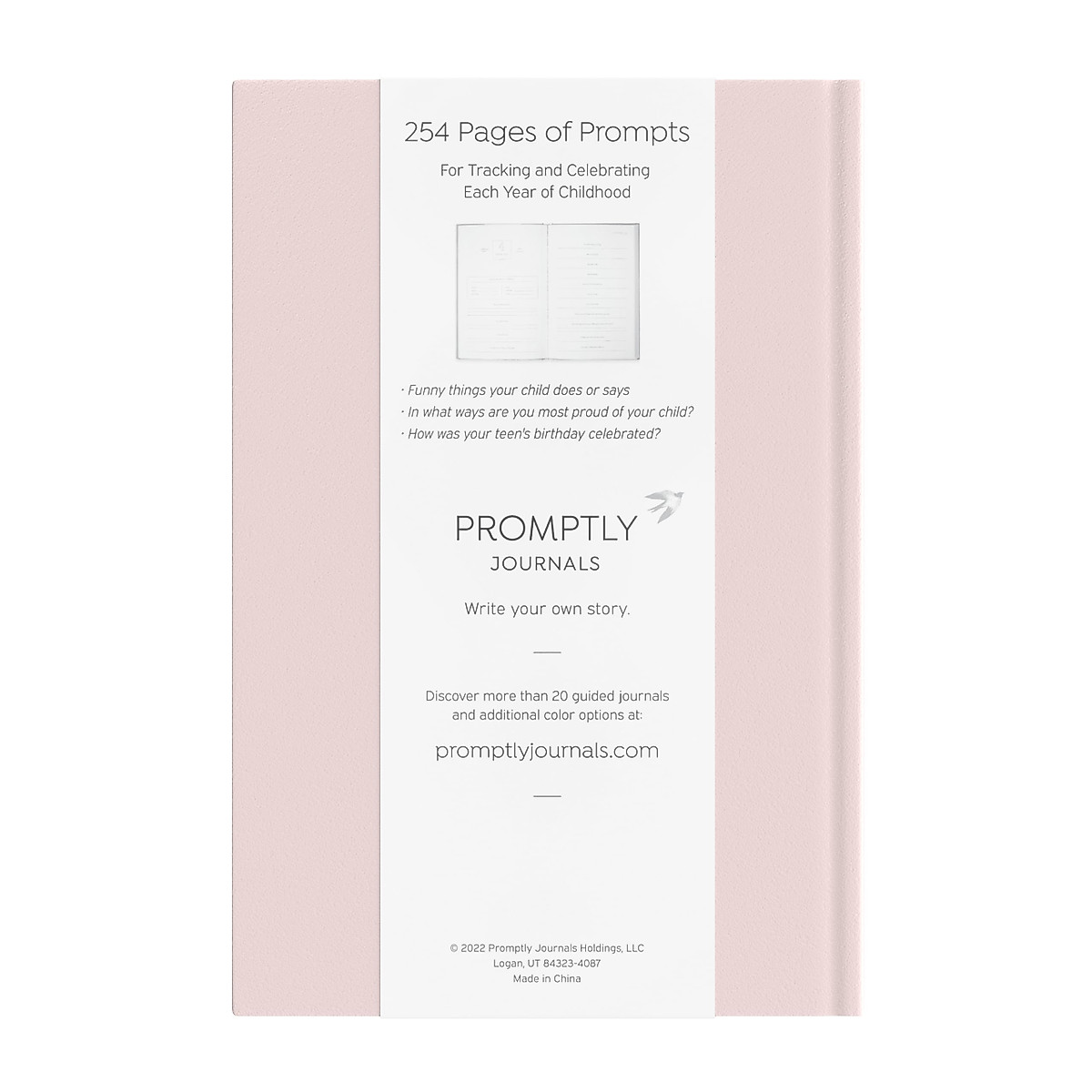 Promptly Journals, A Complete Childhood History: From Pregnancy to 18 Years Old (Powdered Lilac, Purple, Leatherette) | Baby Book and Pregnancy Journal | Baby Memory Book