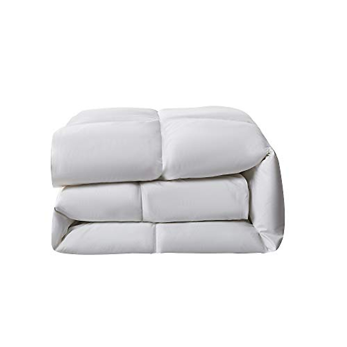 Serta White Goose Feather and White Goose Down Fiber Comforter Hotel Luxury Edition Hypoallergenic 100% Cotton, All Seasons Warmth King