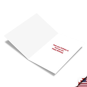 NobleWorks - 1 Happy Birthday Card with Funny Animals - Wildlife and Pet Humor, Fun Birthday Celebration Notecard - Sweet A-s C7191BDG