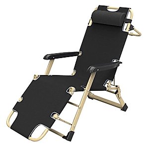 GeRRiT Home Chair Sun Lounger Recliner Chairs 600D Oxford Folding Lawn Lounge Chairs Garden Reclining Chair with Headrests for Outdoor Patio, Camping
