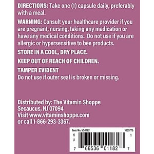 The Vitamin Shoppe Bee Pollen Extract 250MG, Superfood with Bee Propolis and Royal Jelly, Seasonal Immune System Support (300 Tablets)