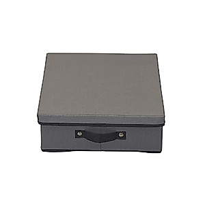 Household Essentials Gray Platter Chest, Holds 12 Plates