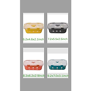 B VACUUM WARE 13 Pieces Meal Prep Borosilicate Glass Food Storage Container set. Stackable, Vacuum Seal, Airtight seal Heat Resistant Silicone Sleeve +Vacuum Pump keeps food fresh longer, Spillproof