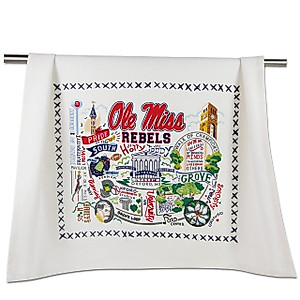 Catstudio Dish Towel, University of Mississippi (Ole Miss) Rebels Hand Towel - Collegiate Kitchen Towel for Ole Miss Fans - Perfect Graduation Gift, Gift for Students, Parents and Alums