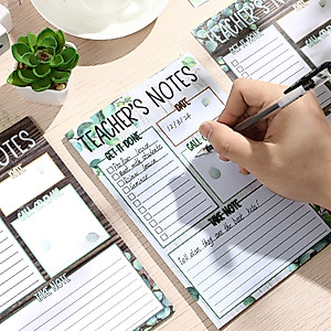 2 PCS Eucalyptus Teacher Notepad simply Boho Teacher Appreciation Gifts 5.5x 8.5 inch Greenery Eucalyptus Teacher Appreciation Notepads for School Work Office Home Use Supplies Students Teachers Gift