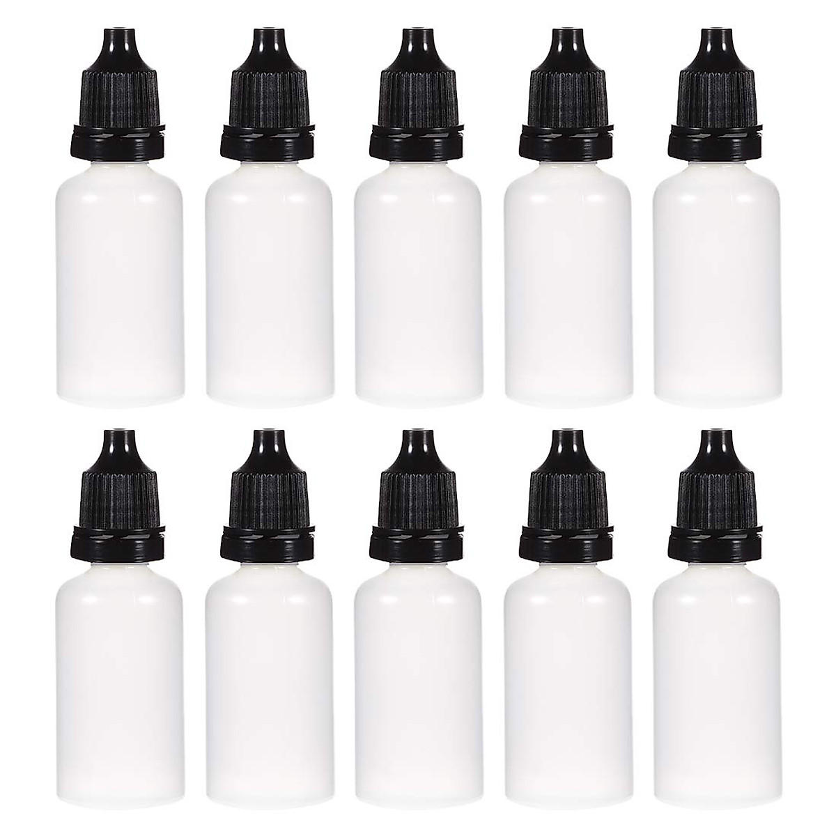 uxcell Plastic Dropper Bottles, 20ml/0.68 oz Empty Squeezable Dropper Bottle with Cap, Black, Pack of 20