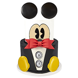 DecoSet® Disney Mickey Mouse Cake Topper, 7-Piece Topper Set with Ears, Eyes, Buttons and Shoes, Made of Food-Safe Plastic, Multiple, 1 SET