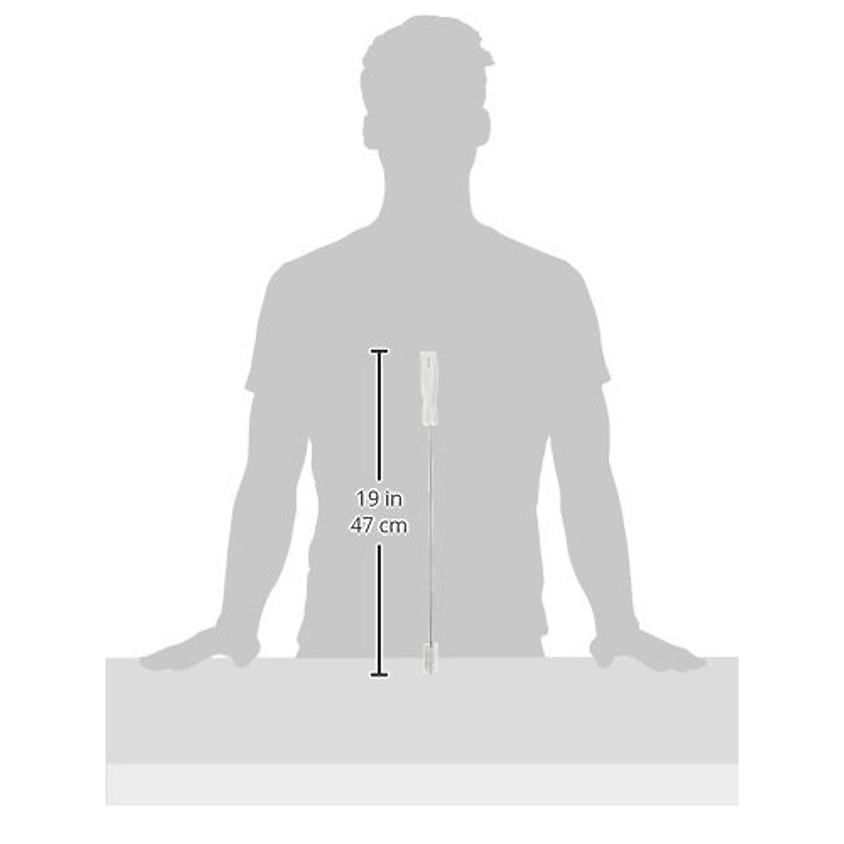 Brushtech Spring Stem Gas Grill Venturi Brush, White