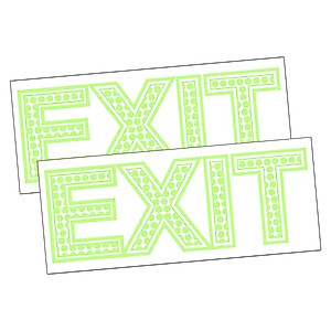 BUTIFULSIC 2 Sheets Export Sticker Signs Stickers Mall Supplies Warning Sticker Sign Sticker Direction Sticker Exit Sticker for Mall Emergency Exit Sign Protection Sticker Exit Decals The Pet