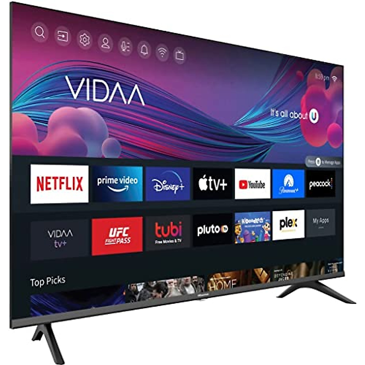 Hisense 40-Inch Class Full HD 1080p Smart LED TV 60Hz Refresh Rate Motion Rate 120 Gaming Mode Compatible with Alexa 40A4GV (Renewed)