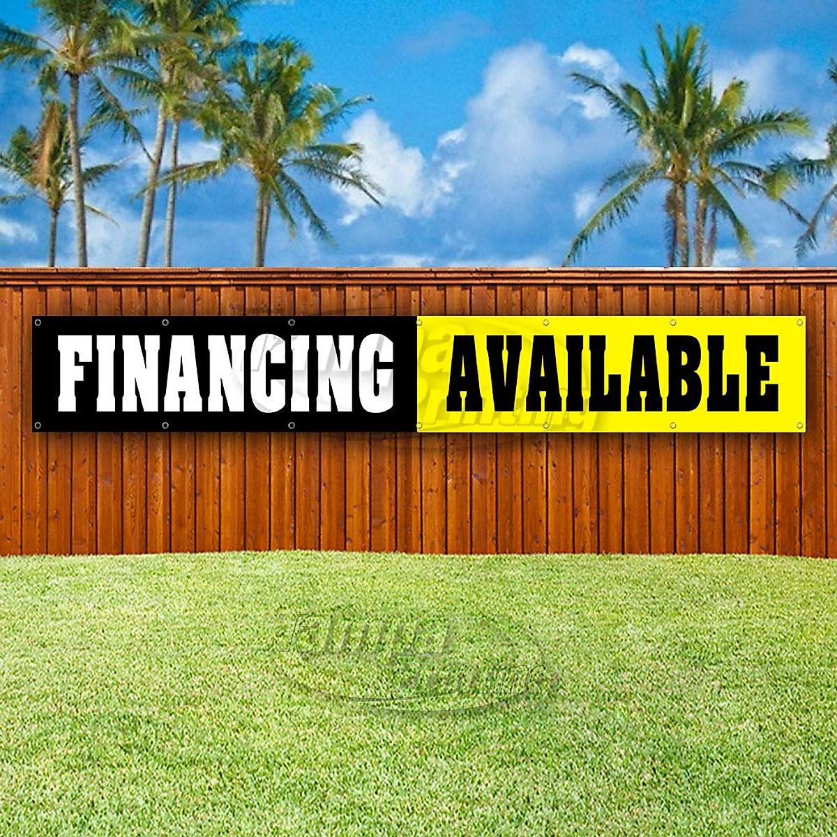 Financing Available Extra Large 13 oz Banner Heavy-Duty Vinyl Single-Sided with Metal Grommets