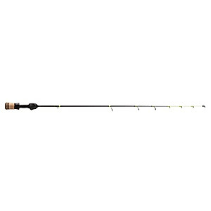 13 FISHING - Tickle Stick - Ice Fishing Rod - Gen 3 - 27" L (Light) - 1/16-1/8oz - PC2 Flat-Tip Blank - TS3-27L, Black