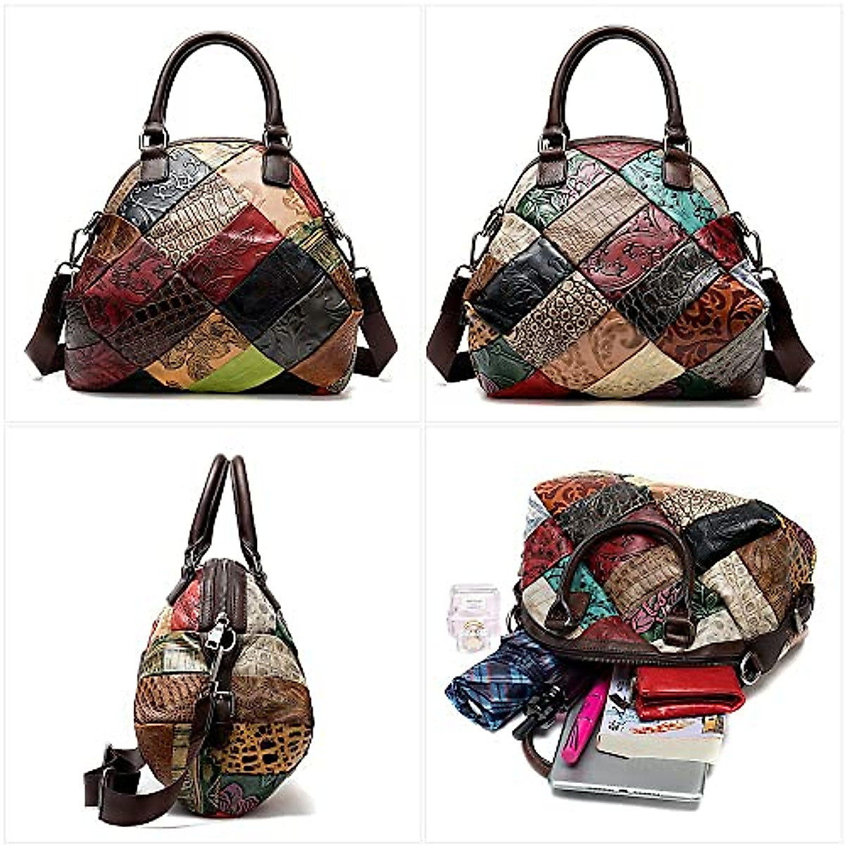 Eysee Shoulder Bags, Women Pouch Multicolor, Cowhide Leather Cossbody Bags