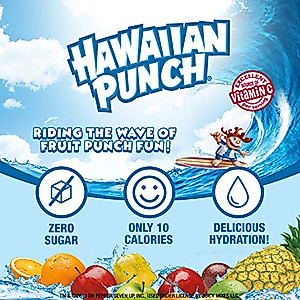 Juicy Mixes Hawaiian Punch Powder Drink Mix – Sugar Free & Delicious, Excellent source of Vitamin C (Polar Blast, 96 Sticks)