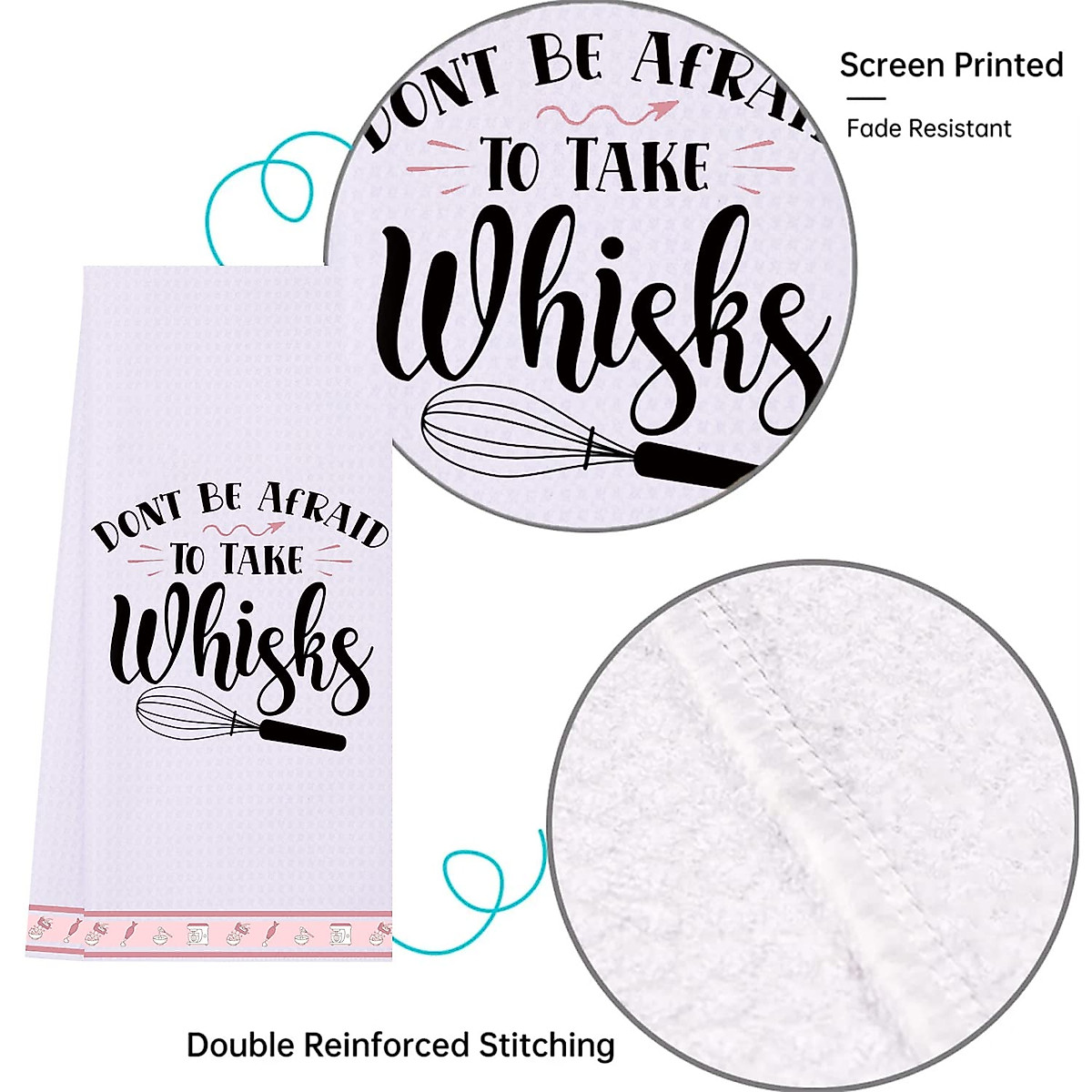 LXOMILL Funny Kitchen Towels, Baking Gifts for Women, Baker Gift, Funny Baking Cooking Towels, Baking Funny Dish Towels