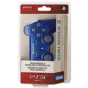 PlayStation 3 Dualshock 3 Wireless Controller (Blue) (Renewed)