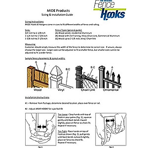 MIDE Products 13SET-T Hooks, Fits 1-1/4 Inch to 1-5/8 inch Fence or Railing, Tan/Beige