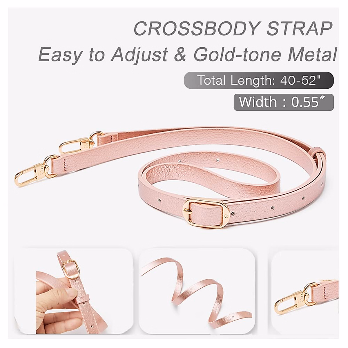 ZVE for iPhone 14 Pro Max Wallet Case Crossbody, Card Holder Zipper Phone Case for Women, Purse Cover with RFID Blocking Wrist Strap for iPhone 14 Pro Max, 6.7 inch, 2022- Rose Gold