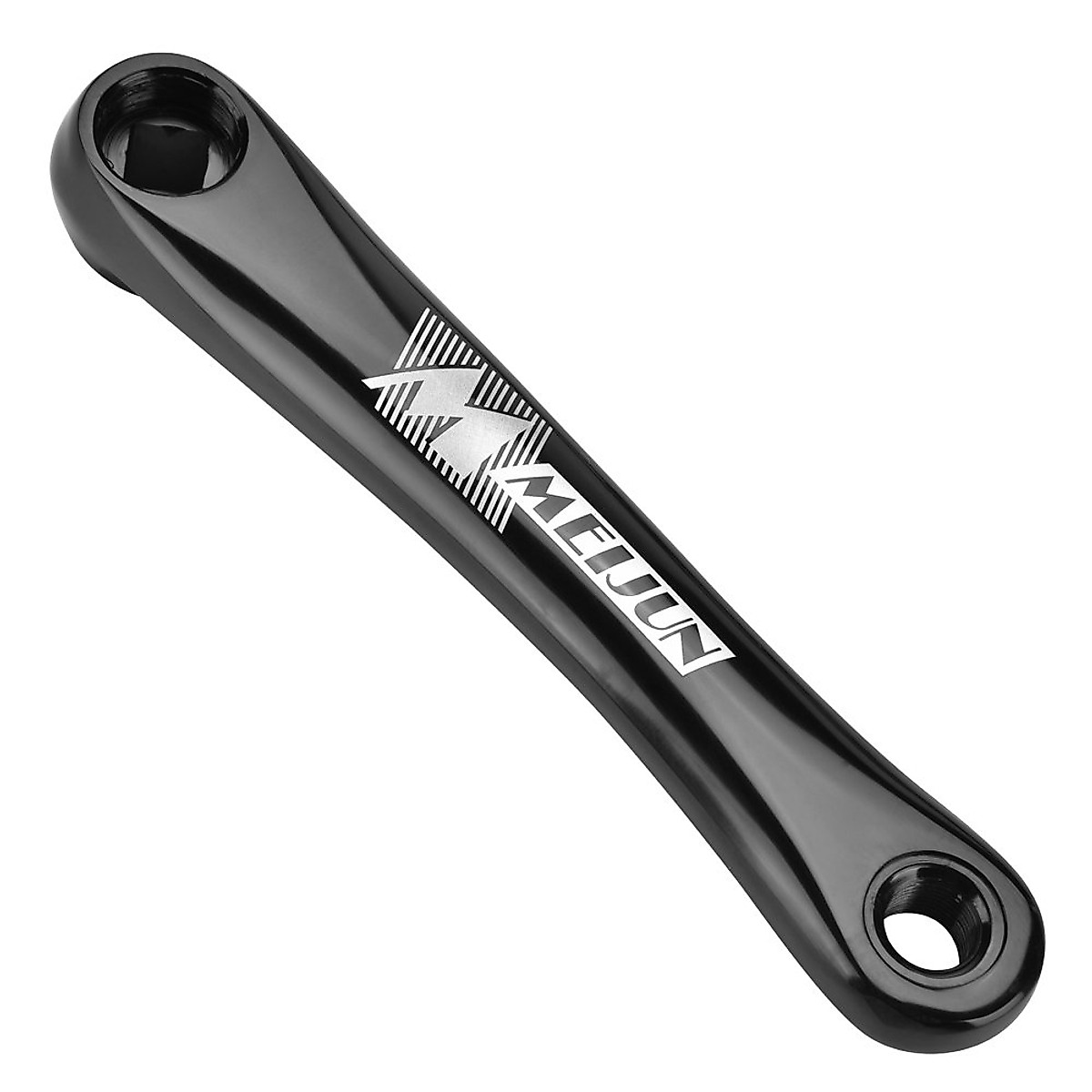 Dioche Crankset, Single Speed Crankset Mountain Bike Aluminum Alloy Hollow Integral Mountain Bike Crankset Arm Speed Fixed Gear,Easy to Modify Single Crank Set(Black)