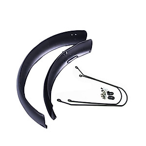 Bike Fender, Portable Bicycle Mudguard,Portable Adjustable Mountain Bike Front and Rear Mud Guard Fenders set, 20 Inch Snowmobile Bike Mudguard Electric Bicycle Fender Aluminum Alloy E-Bike Wings Stro
