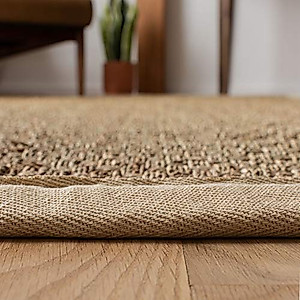 SAFAVIEH Natural Fiber Collection 8' x 10' Ivory NF114J Border Basketweave Seagrass Area Rug