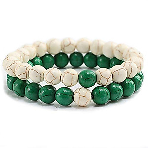 2Pcs/Set Natural Stone Bead Distance Chakra Bracelet for Men Women Couple Bracelets & Bangles Yoga Best Friend Jewelry pulseiras Professional and Attractive