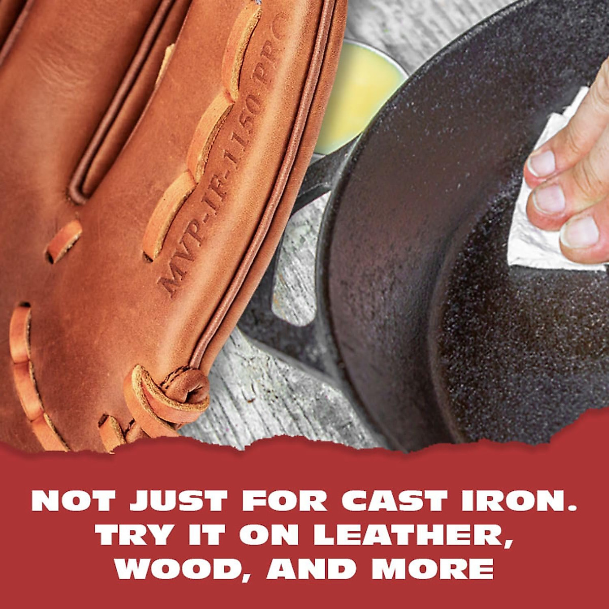 Knapp Made Cast Iron Seasoning Wax and Carbon Steel Seasoning Wax - 2 Oz Unique Blend of Natural Oils and Beeswax - Restore Cast Iron, Steel, Cutting Board, Kitchenware.Wood Furniture Seasoning wax