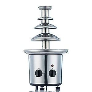 Stainless Steel Electric Chocolate Fondue Fountain Machine 4-Pound Capacity (4 Tier)