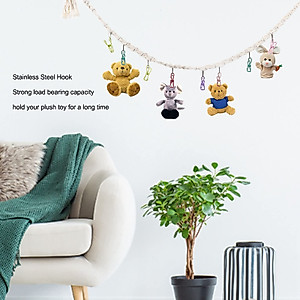 Generic Hanging Stuffed Animal Storage Chain Space Saving Wall Toy Storage Decor with Clips and Hooks for Children's Room (White), Genericetra9q8dzo-11