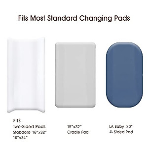 David's Kids 3 Pack Changing Pad Cover Set, Ultra Soft Breathable Cozy Microfiber Diaper Change Table Sheets for Baby Boys Girls Netural, Fit Most Changing Pads, White & Light Grey & Navy Blue