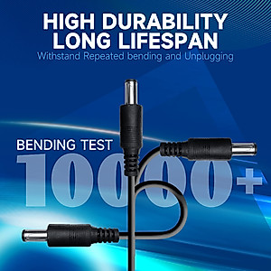 ANLINK 4 Pack 3ft DC Power Extension Cable 5.5mm*2.1mm Male to Female Power Cord for CCTV Security Cameras, LED Strip, Router, 12V DC Power Supply Adapter and More (Black)