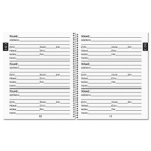 Large Print Jar Address Book by Susan Winget - Large Print Address Book, 56 Pages, Big 7 inch by 8-1/2 inch, Spiral-Bound, Easy Reading Legible Print Forms
