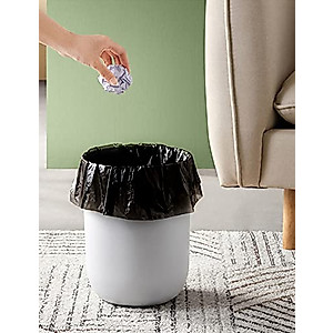 Small Trash Bags 80 Counts, Waikas Garbage Bags for Bathroom Car Mini Trash Can, Plastic Bag for Bedroom Living Room, 4 Gallons, Black