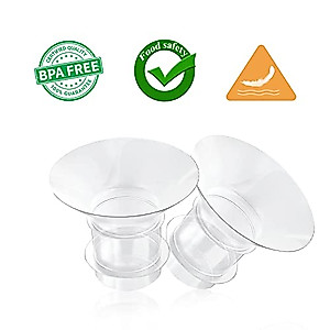 Loveishere 17mm Flange Inserts Compatible with Medela / Willow / TSRETE/ Momcozy S9 S10 S12/ Willow Wearable Cups & Spectra S1 S2, 24mm Breast Pump Shields Reduce Nipple Tunnel Down to 17mm, 2pcs