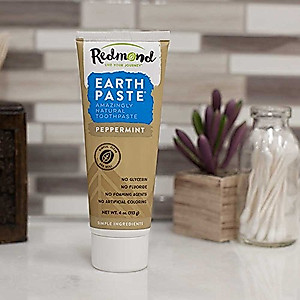 REDMOND Earthpaste - Natural Non-Fluoride Toothpaste, 4 Ounce Tube (3 Pack, Peppermint)