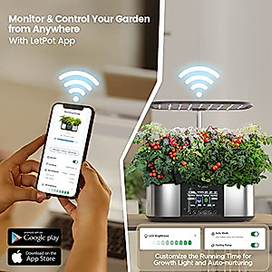 LetPot LPH-Max 21 Pods Hydroponics Growing System, [Automatic Irrigation & 3X-Faster Grow Light] Smart Hydroponics Growing System Indoor Garden, APP & WiFi Controlled Self-Managed Nurturing & Watering