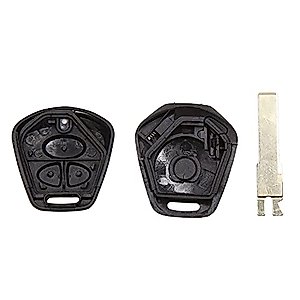 X AUTOHAUX 2pcs 3 Buttons Uncut Insert Key Fob keyless Entry Remote Control Key Case Shell Replacement for Porsche Cayenne 911 996 Boxster S 986