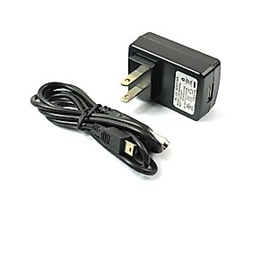 DC 5V Adapter,Mini USB Cable AC DC Adapter Mini B DC Cord for Scan Radio,Record, T1 Calculator,Blue Dnowball Mic, MP3,Camera,Tablet,Hub,DVR, ps3 Controller,Black