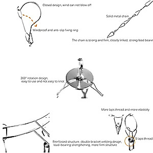 Stainless Steel Sock Dryer Laundry Hanger Drying Rack Windproof Clothes Hanger with 20 Clips for Drying Socks,Clothes,Hats,Baby Clothes,Towels,Underwear and Gloves